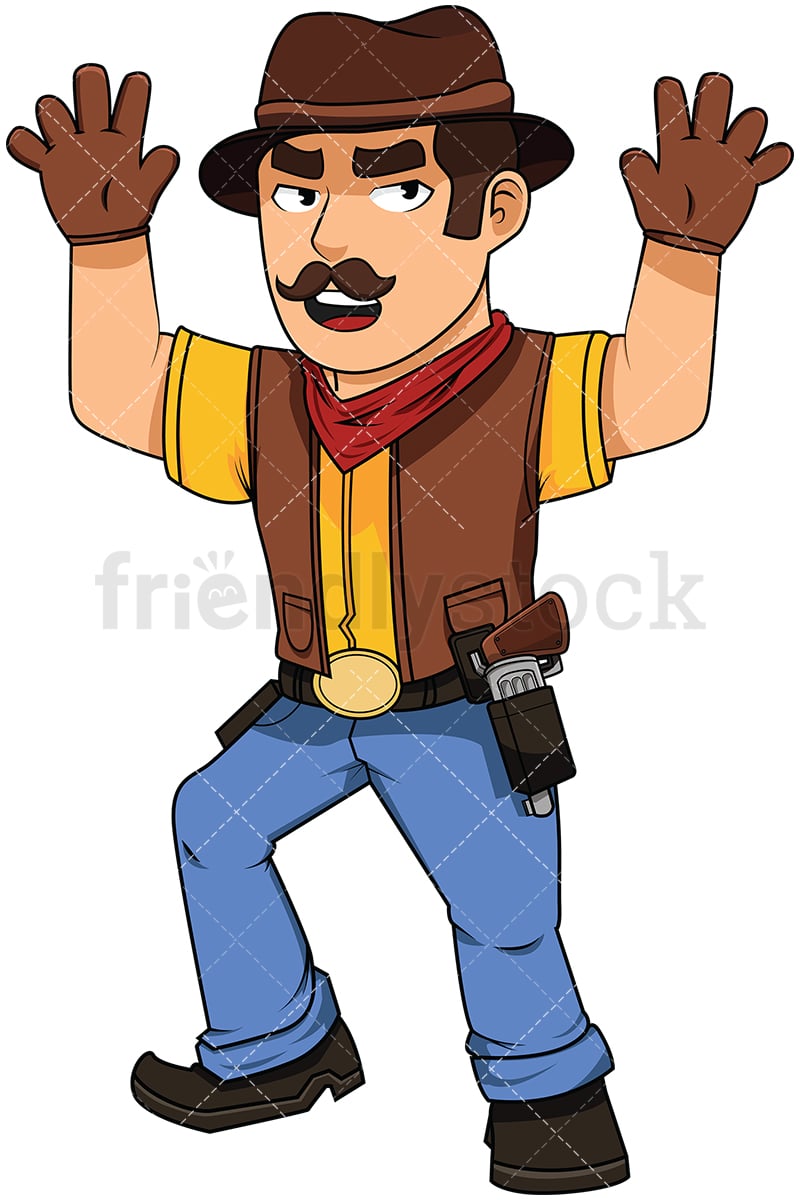 Cowboy Cartoon Character Vector Clipart - FriendlyStock
