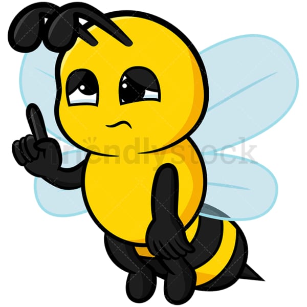 Cute Worker Bee Carrying Honey Vector Cartoon Clipart - FriendlyStock