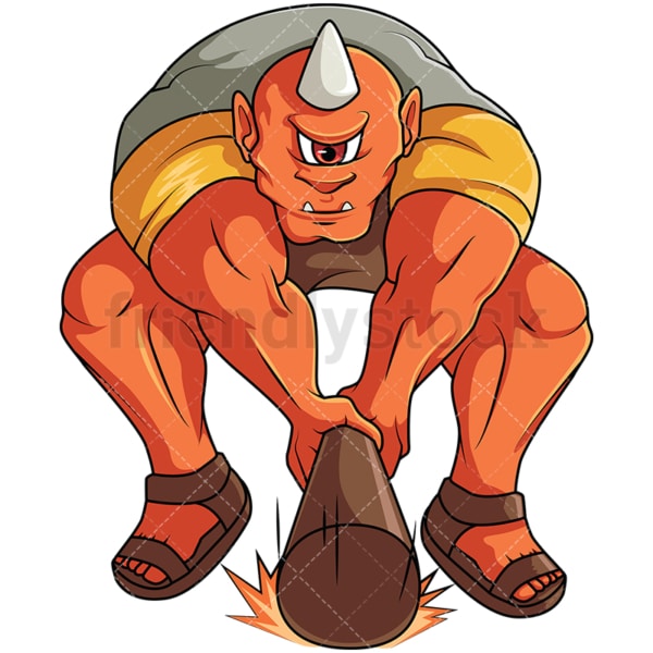 Cyclops And Ogres Cartoon Vector Clipart - FriendlyStock