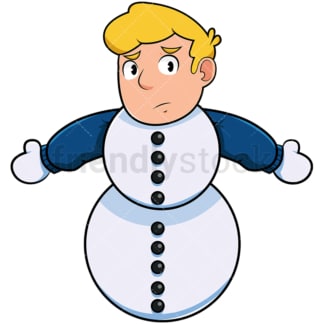 Cold Man Shivering Cartoon Vector Clipart - FriendlyStock
