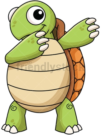 Dabbing Turtle Cartoon Vector Clipart - FriendlyStock