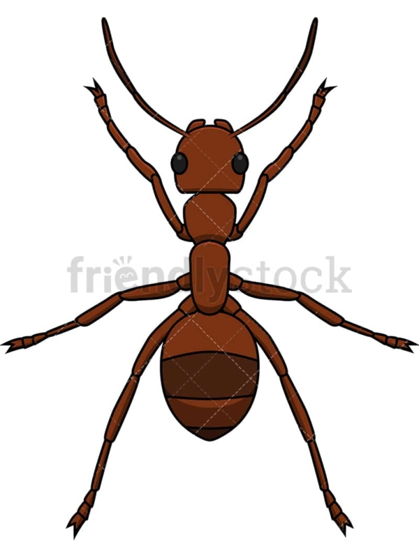 Ant Side View Cartoon Vector Clipart - FriendlyStock