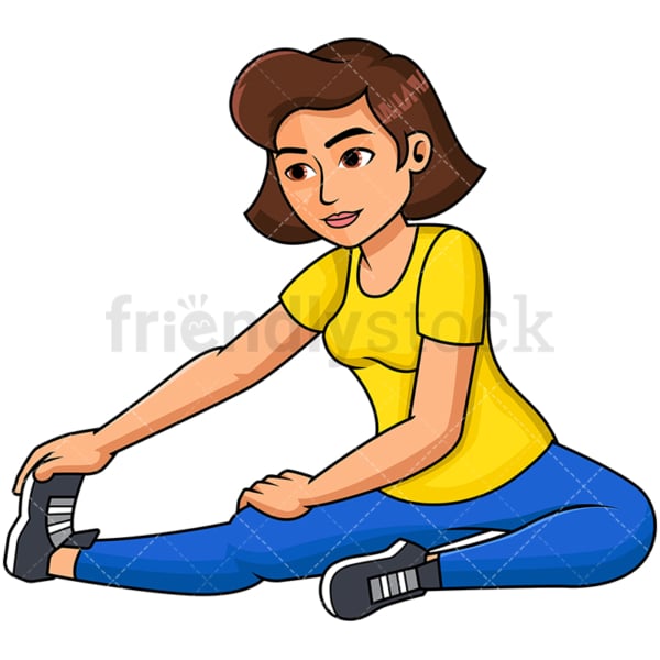 Woman Doing Sit Ups Cartoon Vector Clipart - FriendlyStock