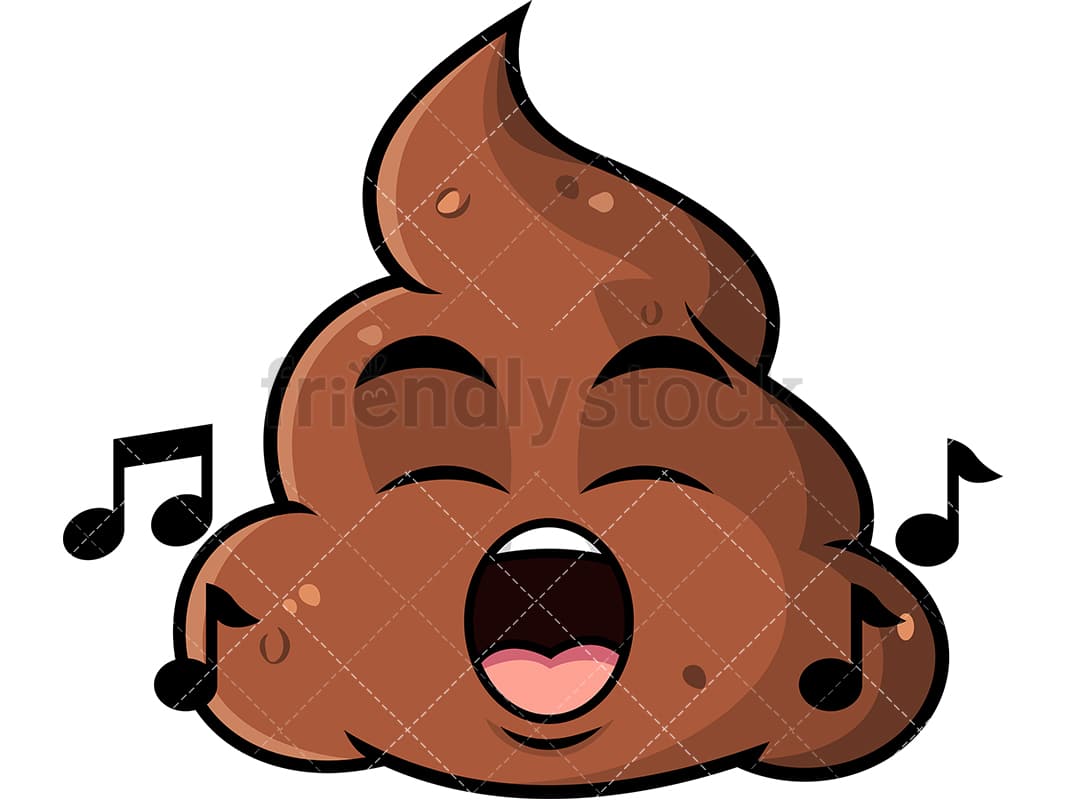 Irritated Poop Emoji Cartoon Vector Clipart - FriendlyStock
