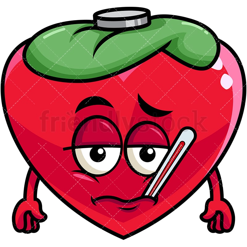 Beaten Up Heart Emoji Cartoon Vector Clipart - FriendlyStock