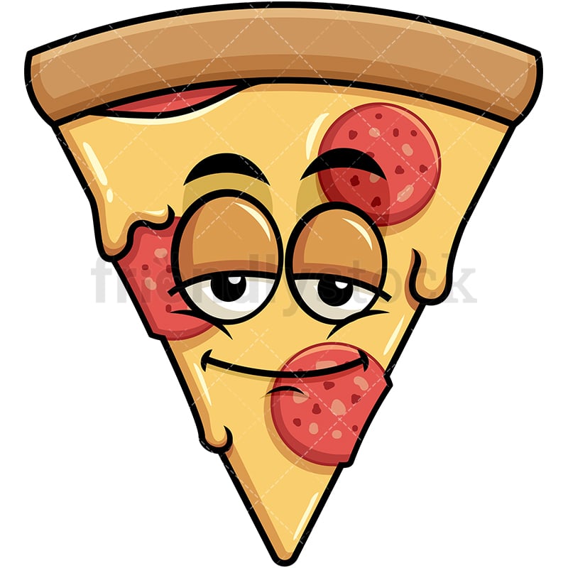 Stinky Pizza Going Bad Emoji Cartoon Vector Clipart - FriendlyStock
