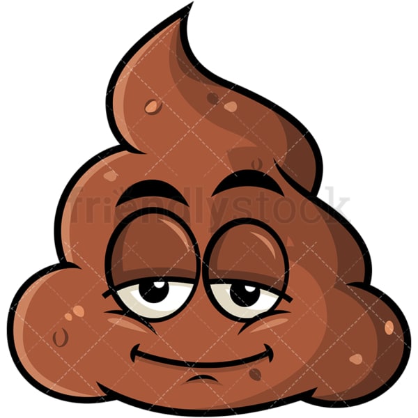 Stinky Poop Going Bad Emoji Cartoon Vector Clipart - FriendlyStock