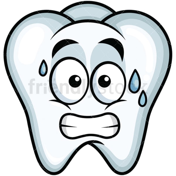 Chewing Tooth Emoji Cartoon Vector Clipart - FriendlyStock
