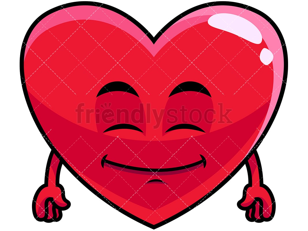 Goofy Crazy Eyes Heart Emoji Cartoon Vector Clipart - FriendlyStock