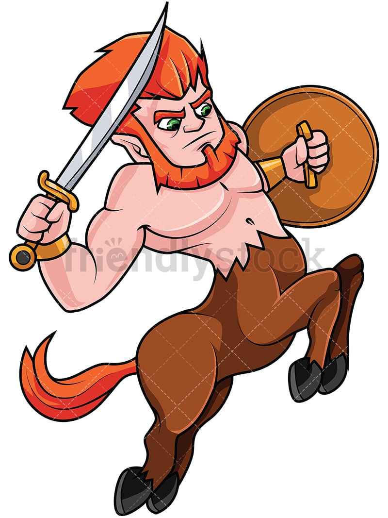Warrior Centaurs Cartoon Vector Clipart - FriendlyStock