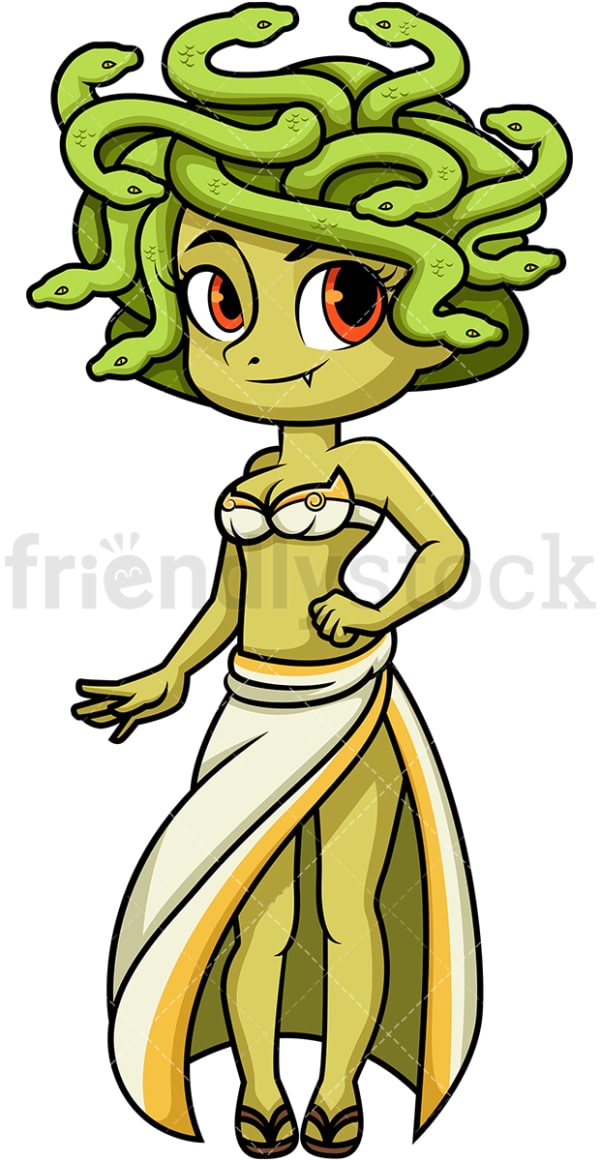 Greek Monster Typhon Cartoon Vector Clipart - FriendlyStock
