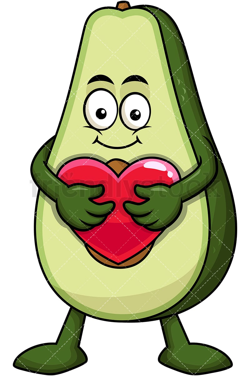 Happy Avocado Mascot Cartoon Vector Clipart - FriendlyStock