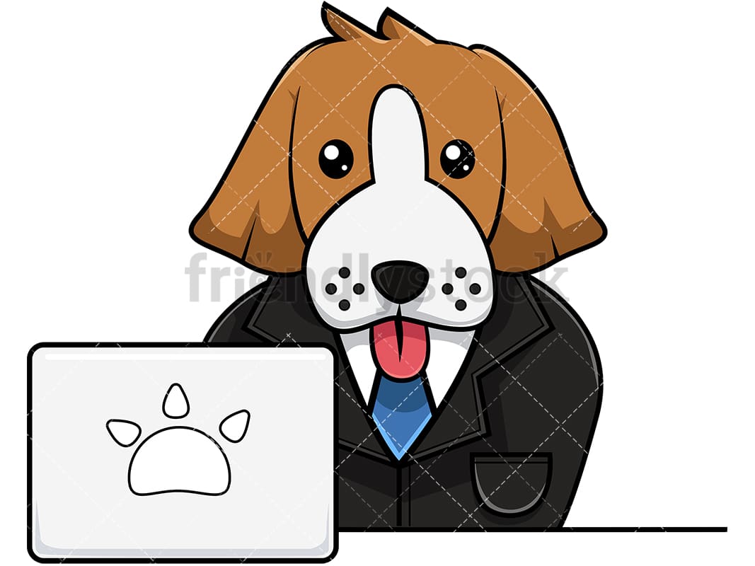 Confused Beagle Dog Cartoon Vector Clipart - FriendlyStock
