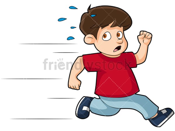 Scared Boys Cartoon Vector Clipart - FriendlyStock