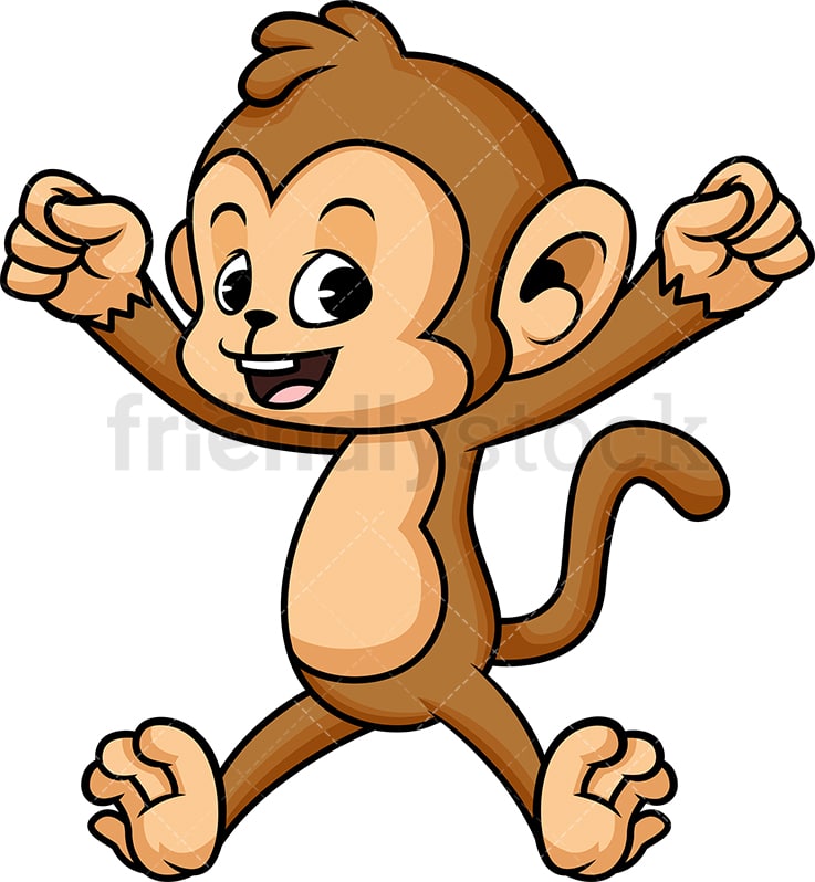 Monkey In Cage Cartoon Vector Clipart - FriendlyStock