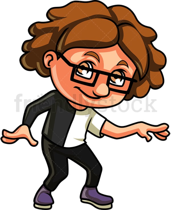 Little Girl Dancing To The Macarena Cartoon Clipart - FriendlyStock