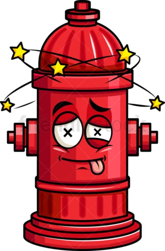 Beaten Up Fire Hydrant Emoji Cartoon Vector Clipart - FriendlyStock