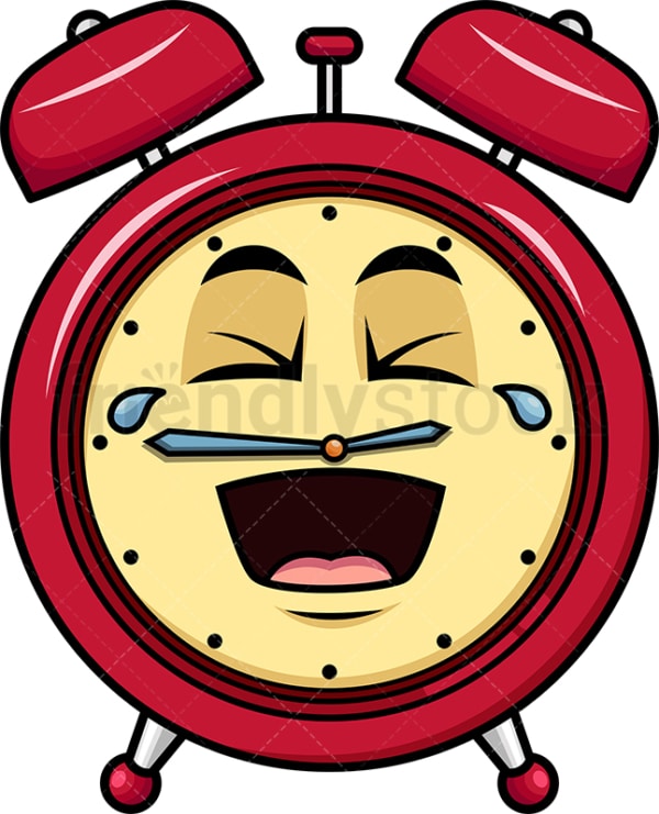 Crying Out Loud Alarm Clock Emoji Cartoon Vector Clipart - FriendlyStock