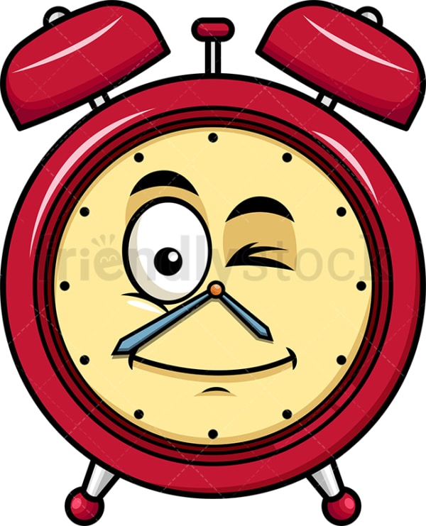 Crying Out Loud Alarm Clock Emoji Cartoon Vector Clipart - FriendlyStock
