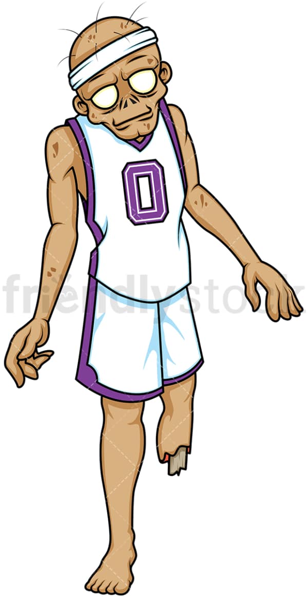 Fat Zombie With Arm Cut Off Cartoon Clipart Vector - FriendlyStock