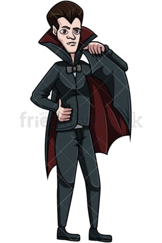 Count Dracula Cartoon Vector Clipart - FriendlyStock