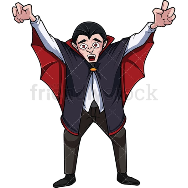 Scary Vampire Cartoon Vector Clipart - FriendlyStock