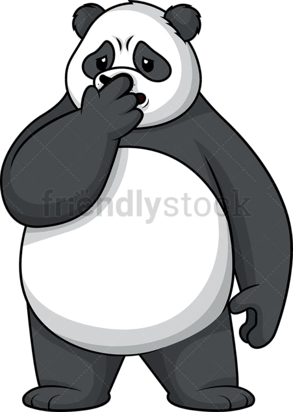 Disappointed Panda Cartoon Clipart Vector - FriendlyStock