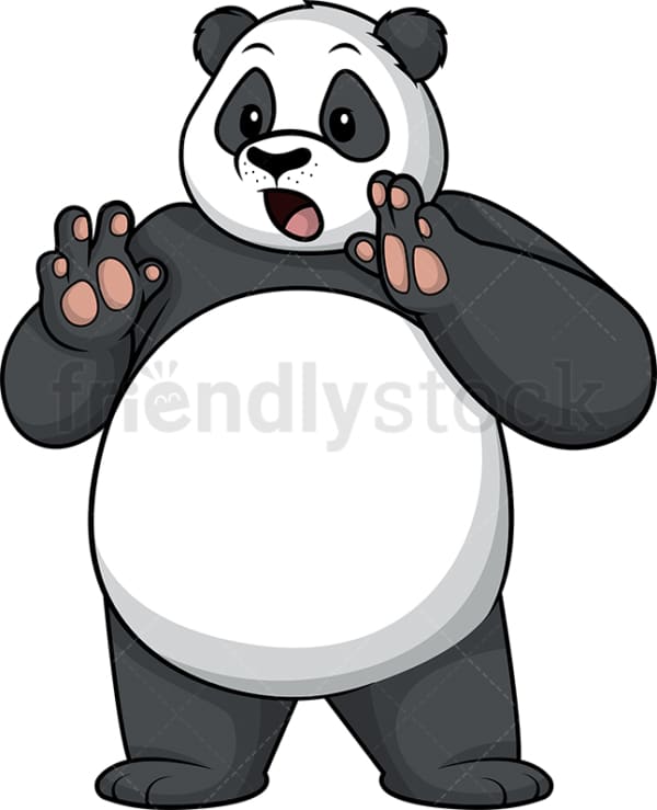 Angry Panda Cartoon Clipart Vector - FriendlyStock