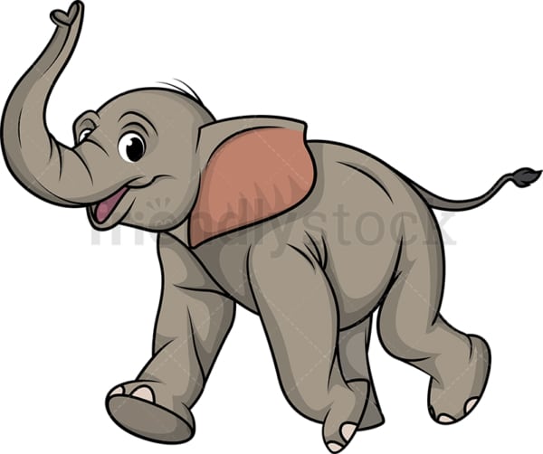 Elephant Making Noise Cartoon Clipart Vector - FriendlyStock
