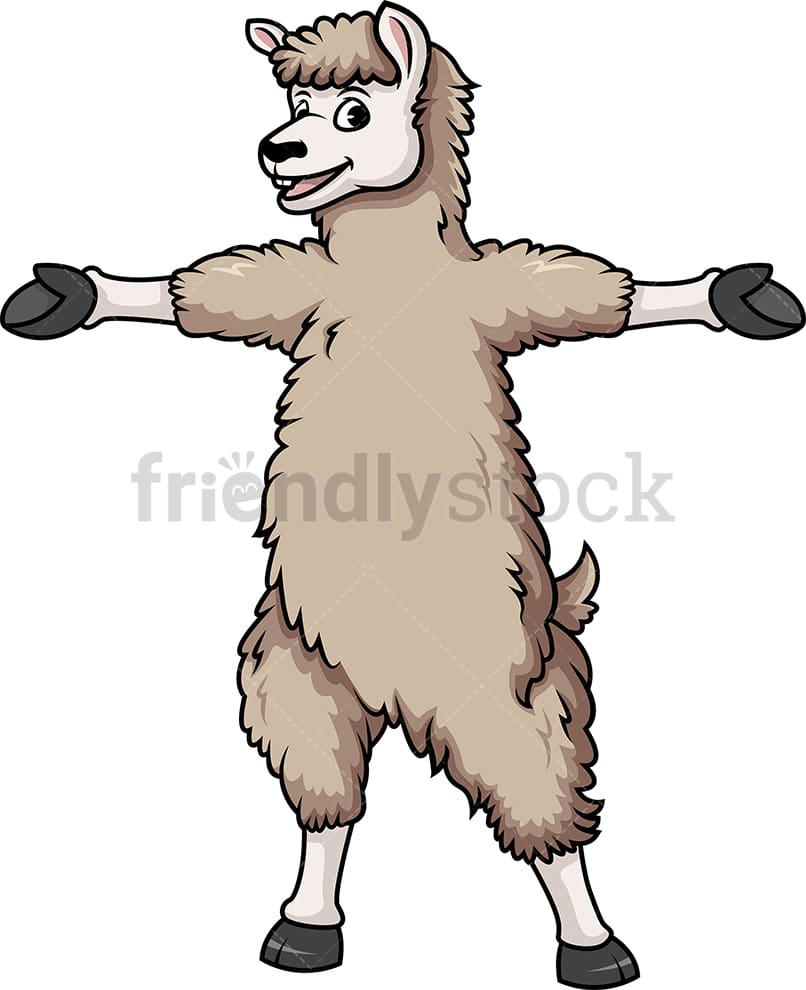 Llama Surfing Cartoon Clipart Vector - FriendlyStock