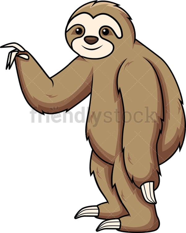 Sloth Under Construction Cartoon Clipart Vector - FriendlyStock