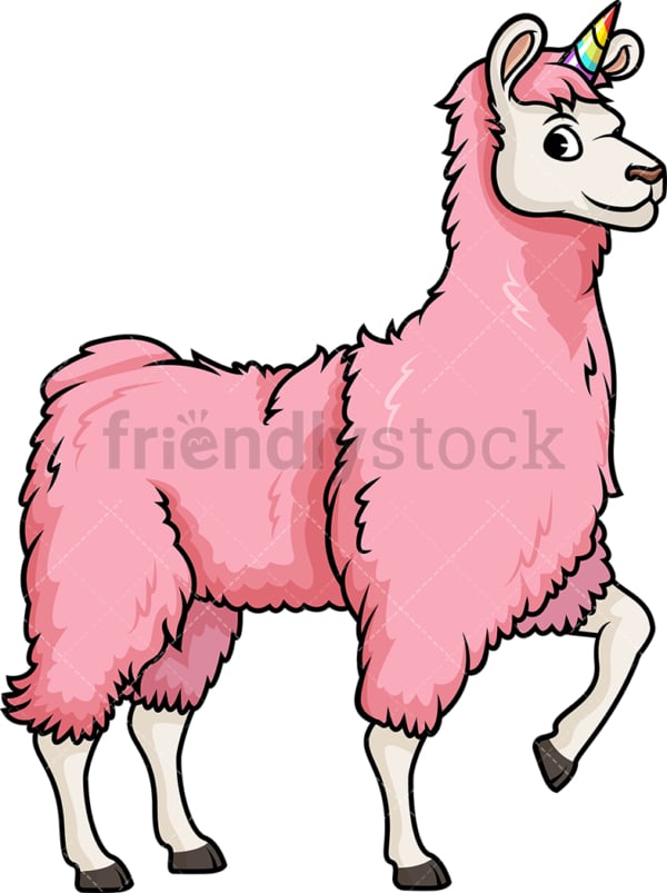 Llama Eating Grass Cartoon Clipart Vector - FriendlyStock
