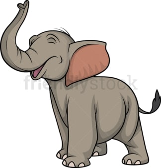 Elephant Making Noise Cartoon Clipart Vector - FriendlyStock