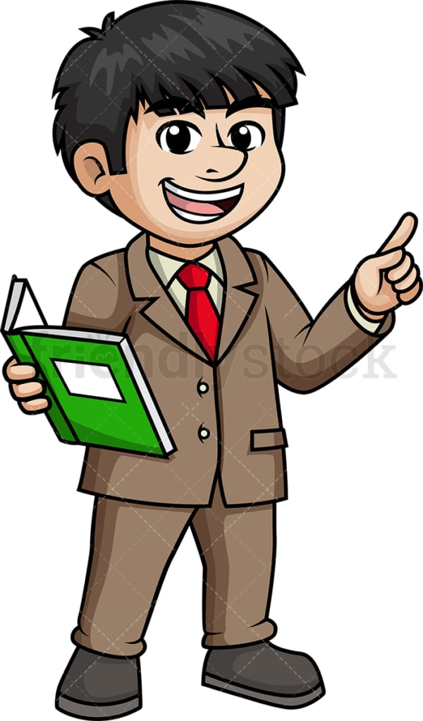 Man Teaching Cartoon Clipart Vector - FriendlyStock
