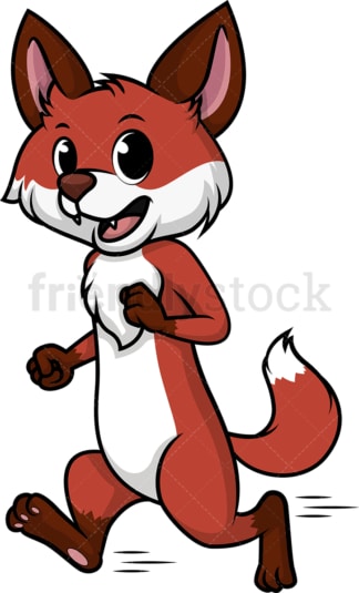 Fox Jumping Cartoon Clipart Vector - FriendlyStock