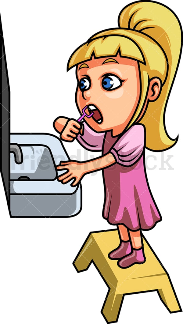 Little Girl Changing Clothes Cartoon Vector Clipart - FriendlyStock