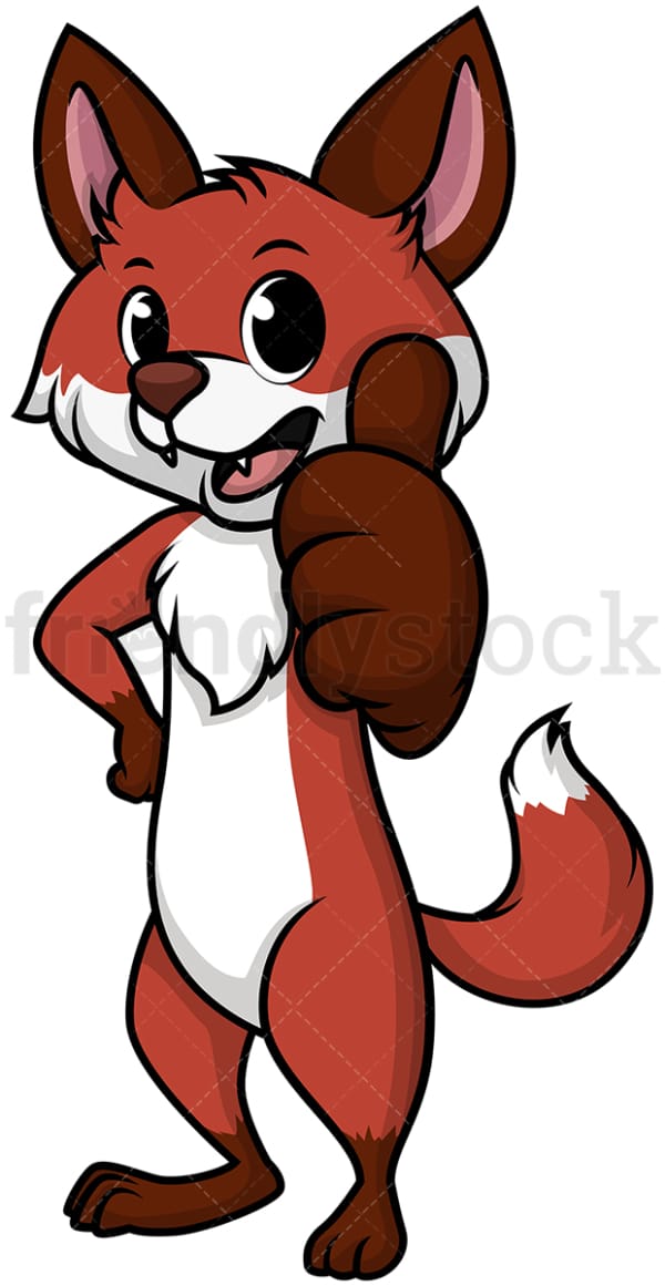 Scared Fox Cartoon Clipart Vector - FriendlyStock