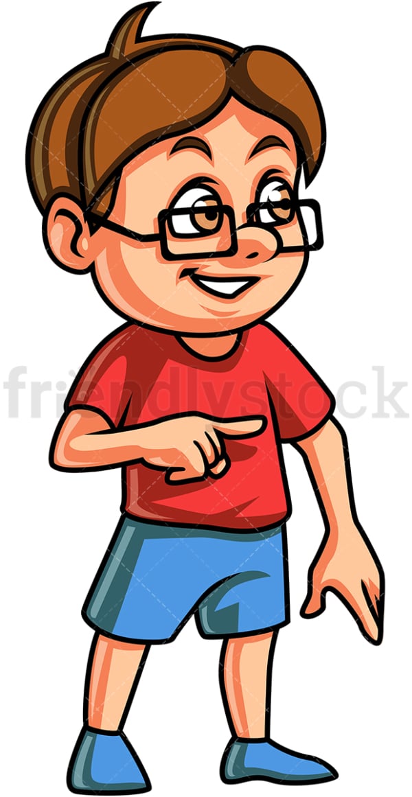 Little Boy Sitting Down Cartoon Clipart Vector - FriendlyStock