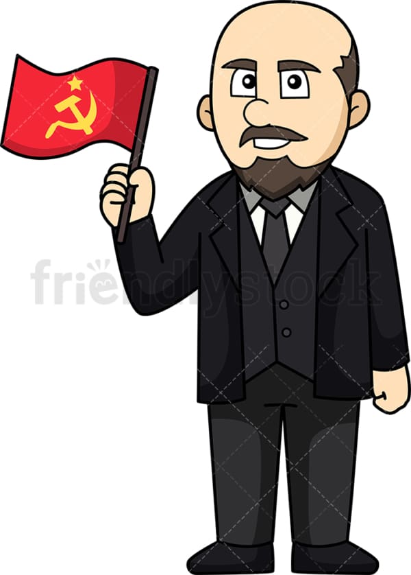 Vladimir Lenin Cartoon Clipart Vector - FriendlyStock