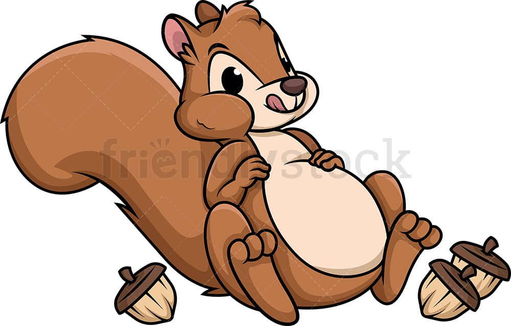 Angry Squirrel Cartoon Clipart Vector - FriendlyStock