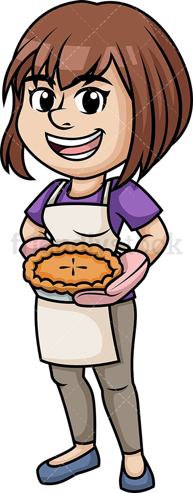 Women Baking Cartoon Vector Clipart - FriendlyStock