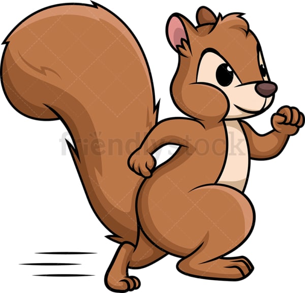 Angry Squirrel Cartoon Clipart Vector - FriendlyStock