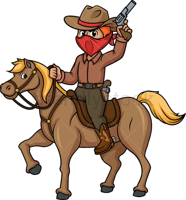 Wild West Gold Digger Cartoon Clipart Vector - FriendlyStock