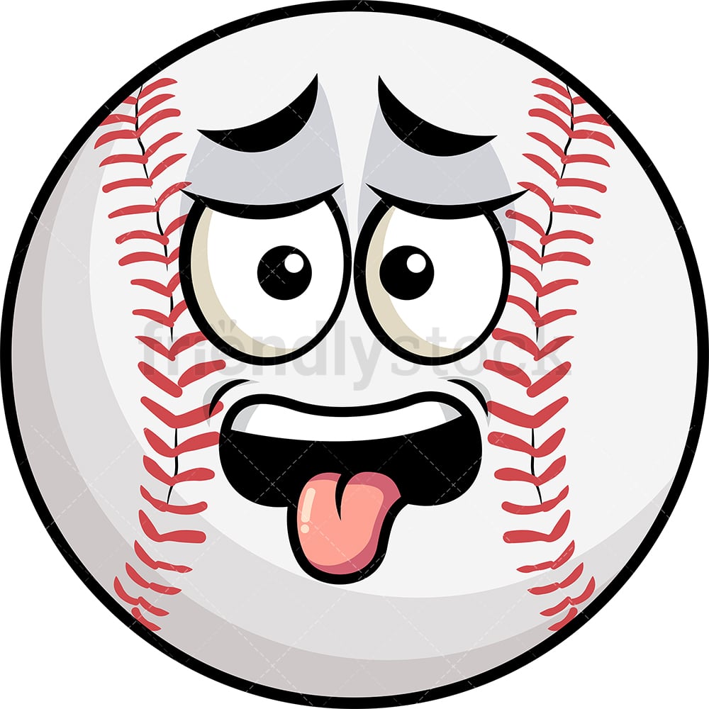 Confused Baseball Emoji Cartoon Vector Clipart - FriendlyStock