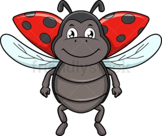 Sad Ladybug Cartoon Clipart Vector - FriendlyStock