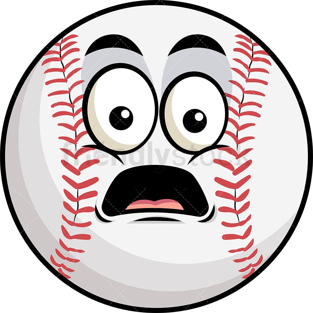 Angry Baseball Emoji Cartoon Vector Clipart - FriendlyStock
