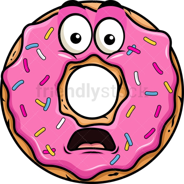 Angry Donut Emoji Cartoon Clipart Vector - FriendlyStock