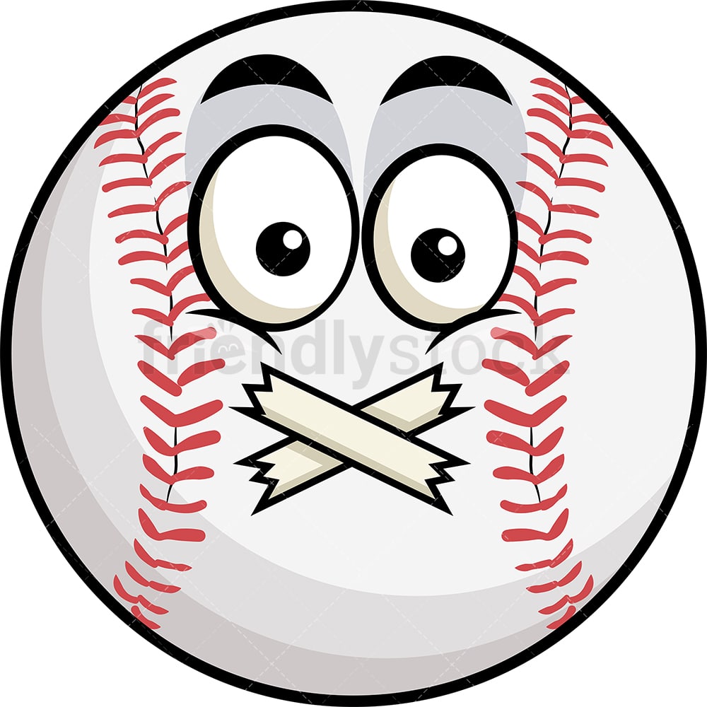 Angry Baseball Emoji Cartoon Vector Clipart - FriendlyStock