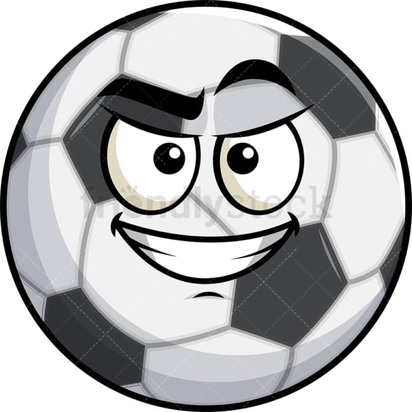 Deflated Soccer Ball Emoji Cartoon Clipart Vector - FriendlyStock