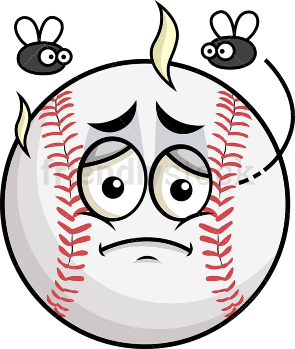 Cunning Evil Face Baseball Emoji Cartoon Vector Clipart - FriendlyStock
